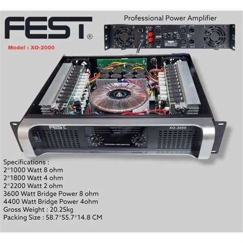 Jual Power Amplifier 2000 Watt FEST XO XO2000 Ampli HOREG Subwoofer