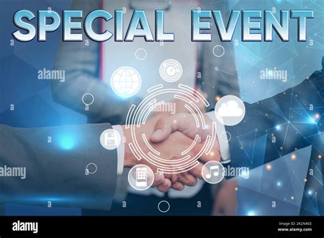 Hand Writing Sign Special Event Business Overview Function To Generate