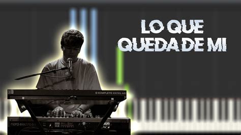 Iñigo Quintero Lo que queda de mí Instrumental Piano Tutorial