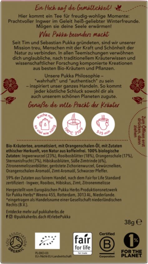 PUKKA Winterfreude Bio Kräutertee 20 Stk Ecco Verde Onlineshop