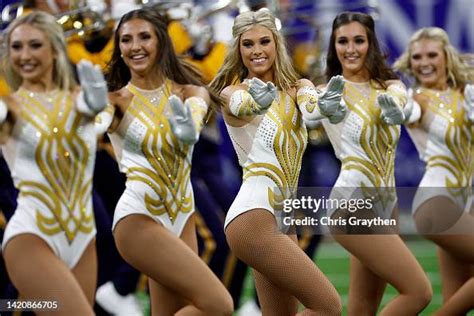 Members Of The Lsu Tigers Golden Girls Dance Team Perform At Caesars