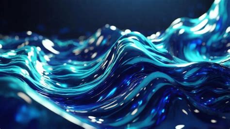 Vibrant Blue Abstract Background With Flowing Waves And Light Effects For Business Designs