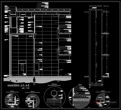 2 Storey Building Construction Detail Sections Autocad Drawing Free