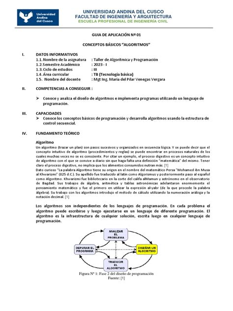 Guia 10 Taller De Algoritmica Y Programacion Ing Civil Pdf