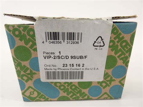 Phoenix Contact 2315162 Terminal Block Interface Module Vip 2 Sc D 9sub F 125v 2a Gpm Surplus