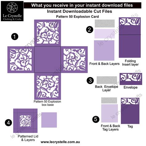 Explosion Box Exploding Gift Box Cut File Exploding Template Etsy