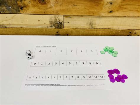 Game 21 Subtraction Stacks · Math Fact Games