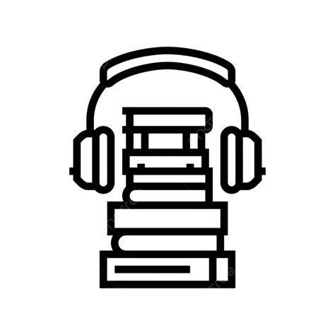 듣기 라인 아이콘 벡터에 대한 오디오북 공부 책장 노트 Png 일러스트 및 벡터 에 대한 무료 다운로드 Pngtree