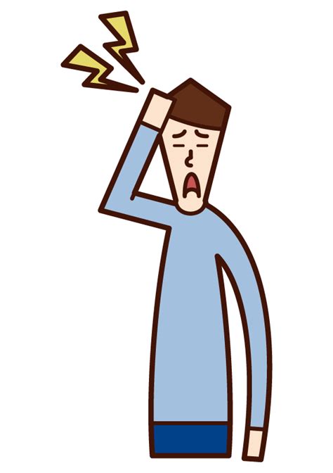 머리 통증 남성의 그림 무료 일러스트 소재집 Kukukeke