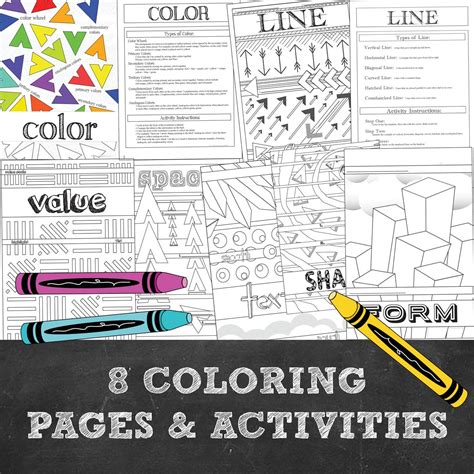 Elements Of Art Lessons Posters And Coloring For All Grades