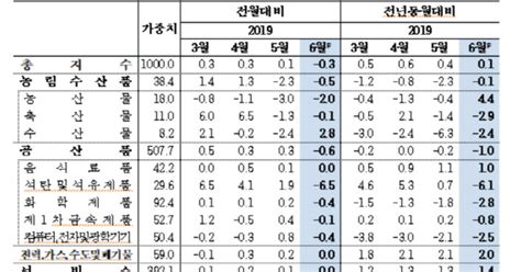 국제유가 하락 등에 6월 생산자물가 5개월 만에 ↓