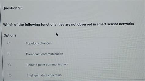 Solved Question 25which Of The Following Functionalities Are