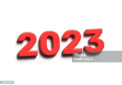 흰색 배경에 빨간색 비문 2023 새해 복 많이 받으세요 3d 렌더링 0명에 대한 스톡 사진 및 기타 이미지 0명 12월
