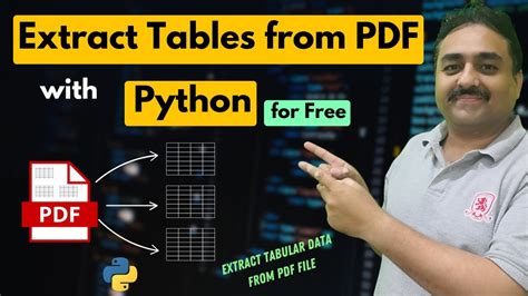 How To Extract Tables From Pdf With Python Extract Tabular Data From