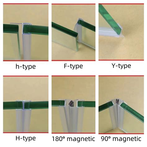 Wholesale Shower Room Glass Door Pvc H Type Rubber Strip Seal Frameless