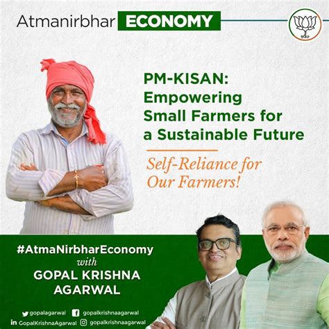 Gopal Krishna Agarwal On Linkedin Atmanirbhareconomy Pmkisan
