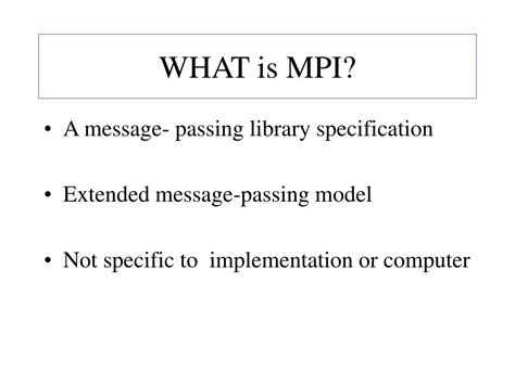 Ppt Parallel Computing With Mpi Powerpoint Presentation Free