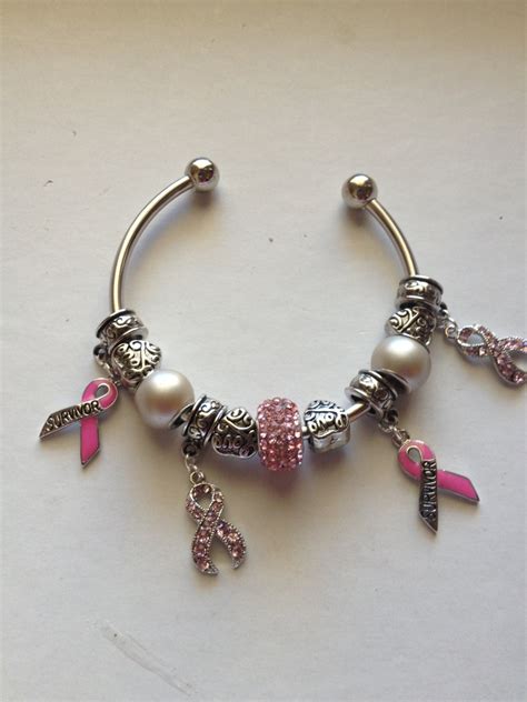 Pandora Charm Bracelet Breast Cancer Theme By Atouchofo On Etsy