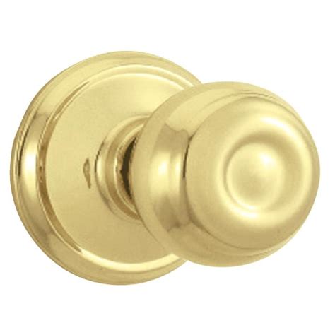 Schlage Bright Brass Georgian Dummy Door Knob Iverybers