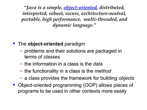 Lecture On Object Oriented Programmingppt
