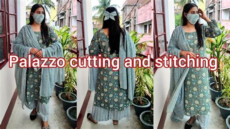 Palazzo Cutting And Stitching Palazzo Tutorial Cotton Kurta Set