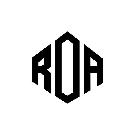 Roa Letter Logo Design With Polygon Shape Roa Polygon And Cube Shape