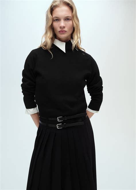Perkins Neck Sweater With Zip Women Mango United Kingdom
