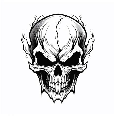 Premium Ai Image Vintage Human Skull Classic Beauty