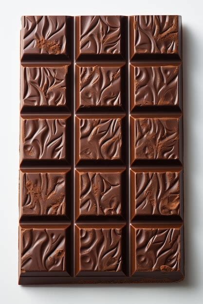 Premium Photo Chocolate Bar Rectangle Isolated On White Background Top
