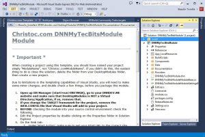 Using Dnn Visual Studio Project Template My Tec Bits