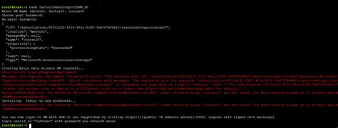 Azure Setup Error Invalidtemplatedeployment Part 1 2020 Fastai