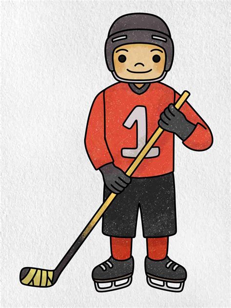 Hockey Player Drawing
