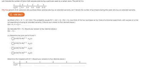 Solved A What Is Px4y2 Hint This Probability