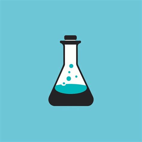 化学フラスク科学実験室の概念ベクトルイラスト プレミアムベクター
