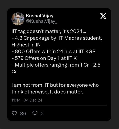 Kushal Vijay On Linkedin Iit Iitplacements Kushalvijay Hiring
