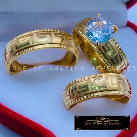 Zoajph 10k Ff Zigzag Couple Wedding Ring Sold Per Piece Lazada Ph