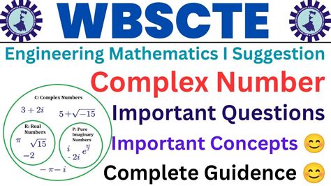Complex Number Engineering Mathematics I Suggestion 1st Sem Wbscte Youtube