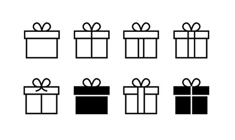 기프트 박스 아이콘 세트입니다 스톡 벡터 일러스트레이션 선물에 대한 스톡 벡터 아트 및 기타 이미지 선물 아이콘 개념