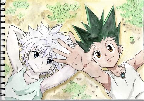 A Friend Of Mine Drew Gon And Killua In Greed Island Hunterxhunter