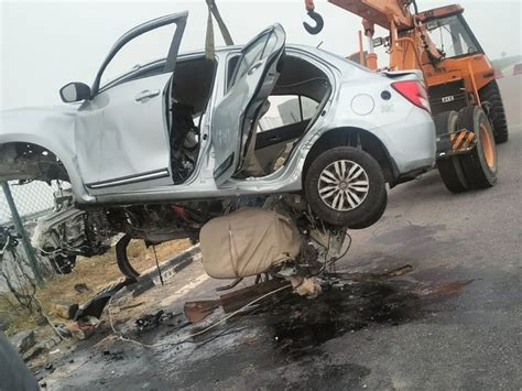 Woman Dies 3 Injured In Road Accident In Unnao उन्नाव में सड़क हादसे