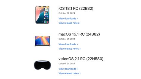 Apple、開発者向けに「macos 15 1 Sequoia」や「ios 18 1」、「visionos 2 1」などのrc版を公開。来週には正式リリース。 Aapl Ch
