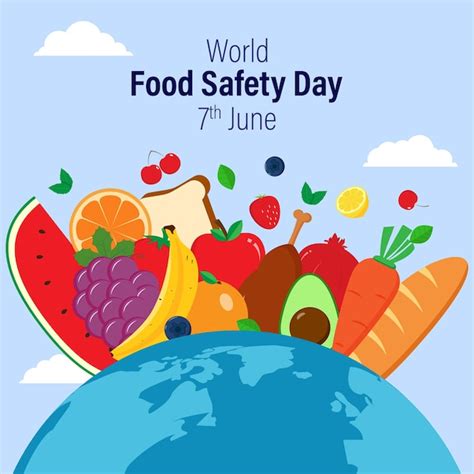 Conceito de ilustração vetorial do banner do dia mundial da segurança alimentar Vetor Premium