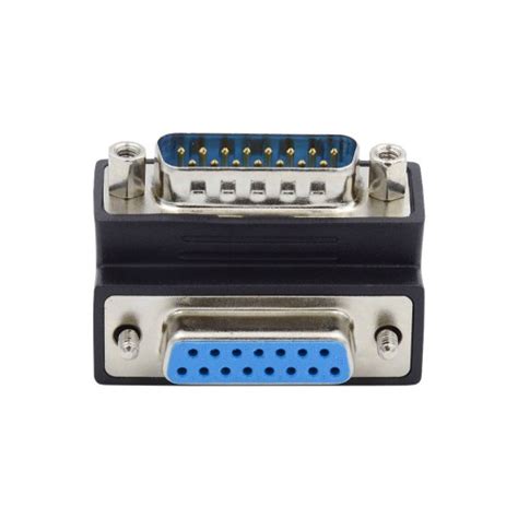 90 Degree Right Angle DB15 D Sub DSUB D Subminiature 15 PIN Female To Male Converter Adapter