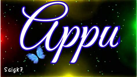 Appu Name😍 Youtube
