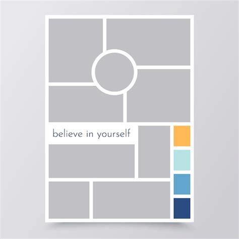 Premium Vector Moodboard Grid Collage Template Mood Board Background