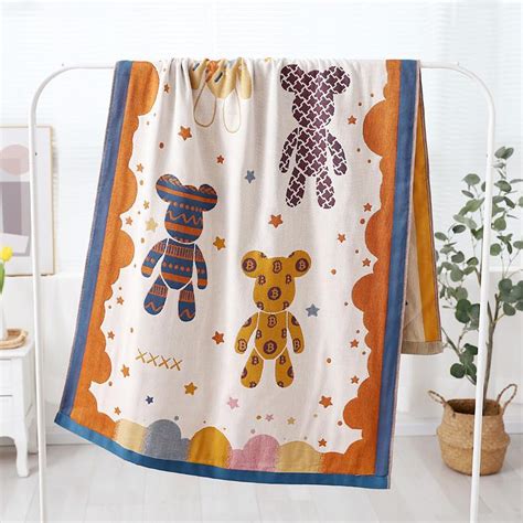 ผ้าเช็ดตัวผืนใหญ่cotton100 สาลูทอ4ชั้น ขนาด80160ซม Shopee Thailand