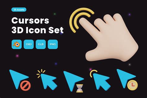 Premium Cursor D Illustration Pack From Sign Symbols D Illustrations