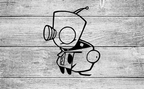 Gir Invader Zim Decal Cute Tv Comic Con Funny Sticker For Car Or