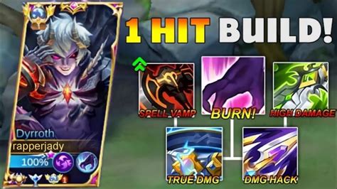 Dyrroth Best One Shot True Damage Build 2024 🔥 90 Broken Youtube