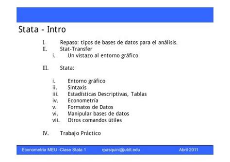 Stata Intro